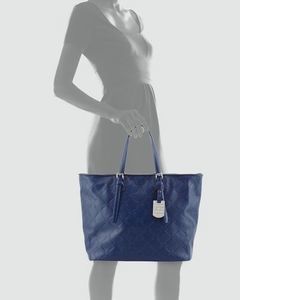 Longchamp | Bags | Longchamp Lm Cuir Lagoon Tote Navy Blue Shoulder Bag ...